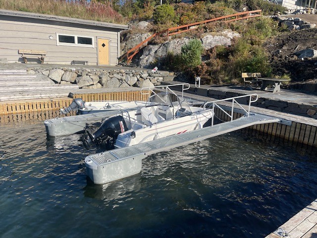 utrigger rekkverk aluminium båt